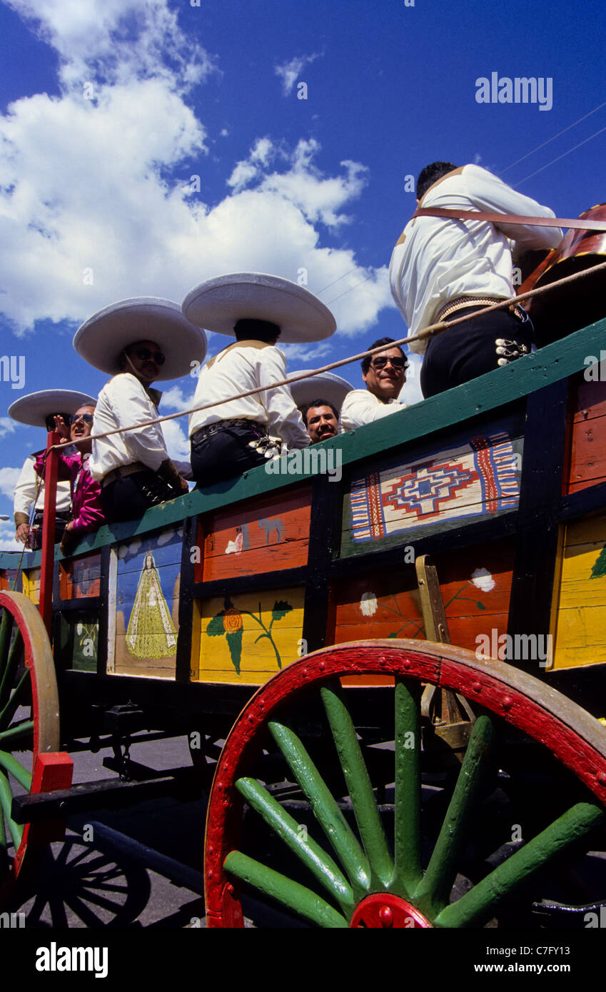 Santa Fe festival with traditional costumes and folkdance in New Mexico ...
