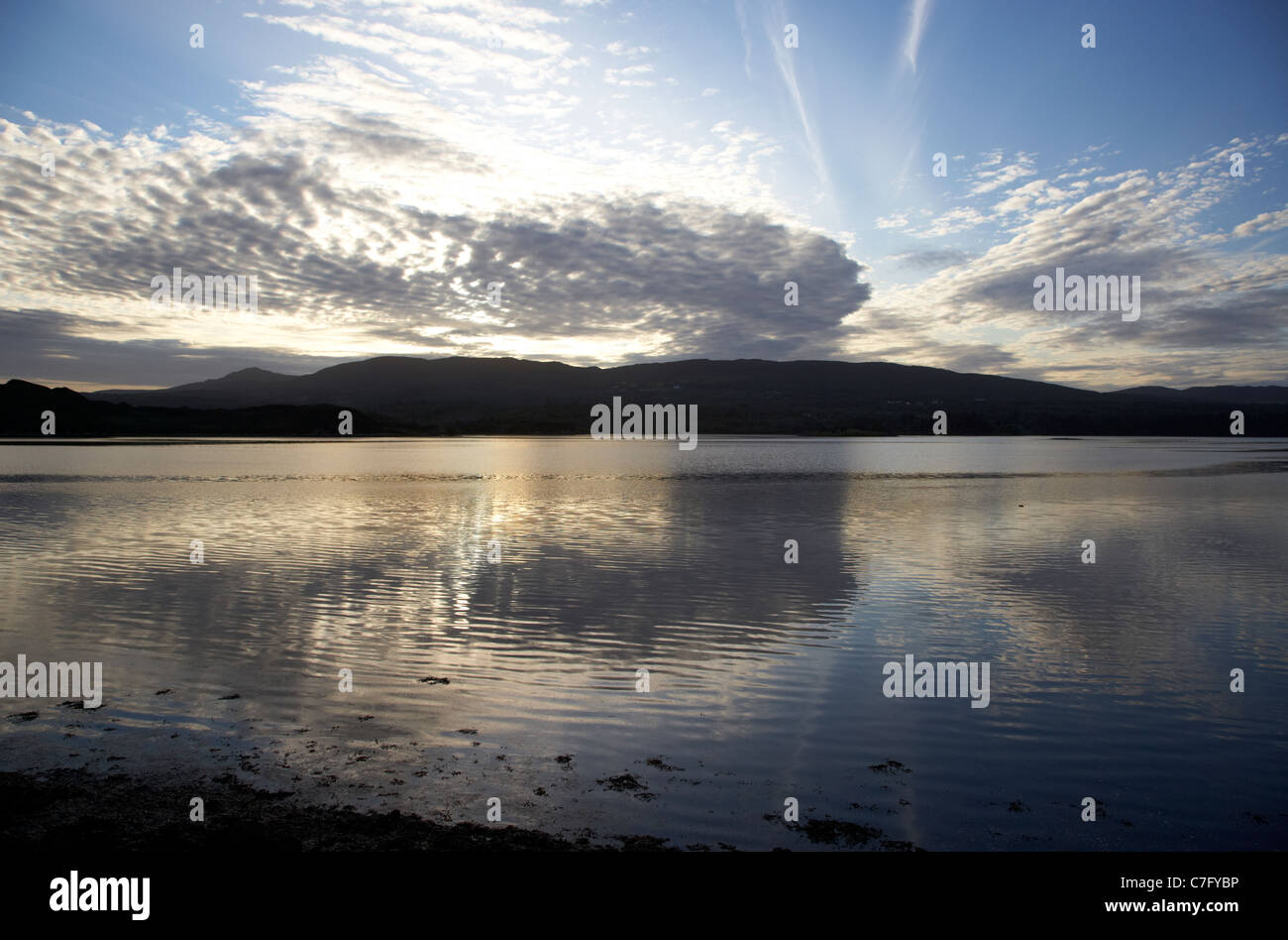 sunset over mulroy bay county donegal republic of ireland Stock Photo ...