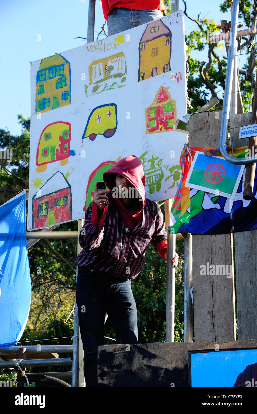 Traveller eviction at Dale Farm, Gypsy, Site, Basildon. Essex, United ...