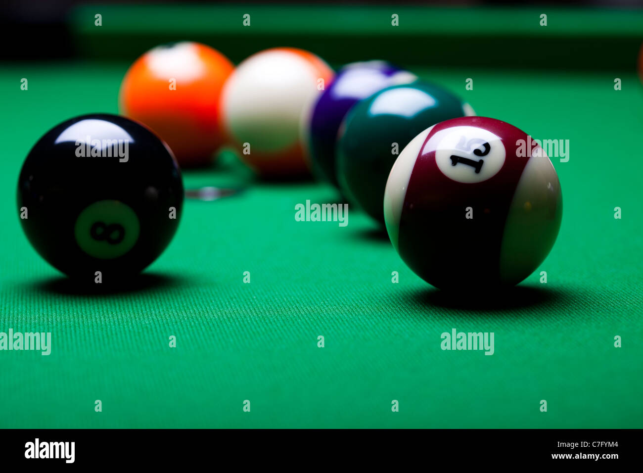 Billiard balls, pool Stock Photo - Alamy