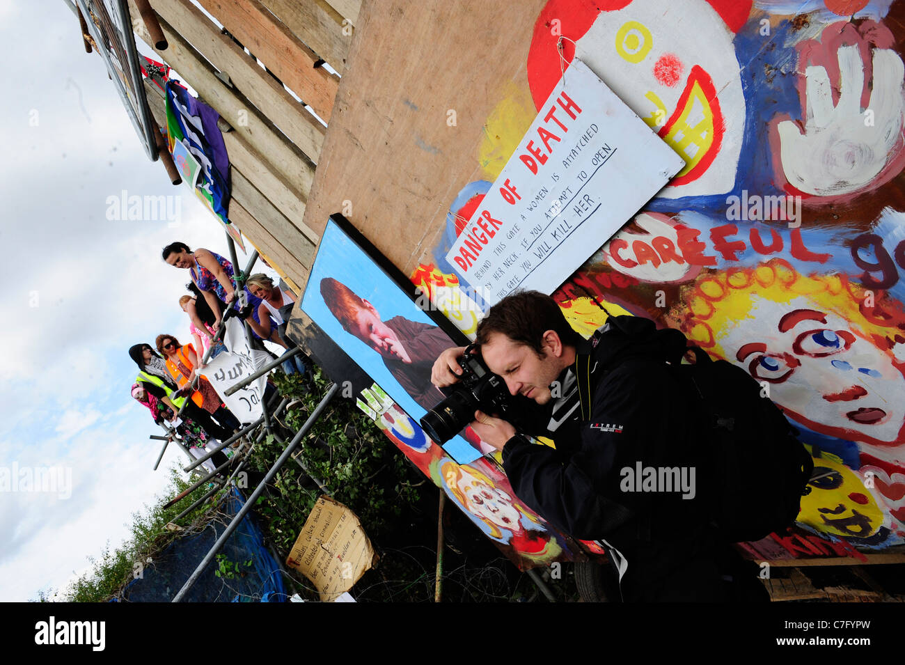 Traveller eviction at Dale Farm, Gypsy, Site, Basildon. Essex, United ...