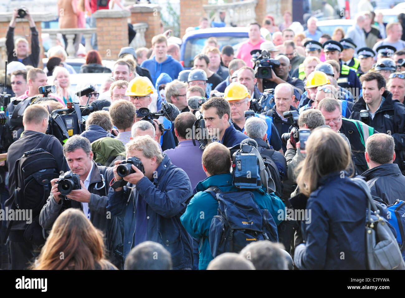 Traveller eviction at Dale Farm, Gypsy, Site, Basildon. Essex, United ...