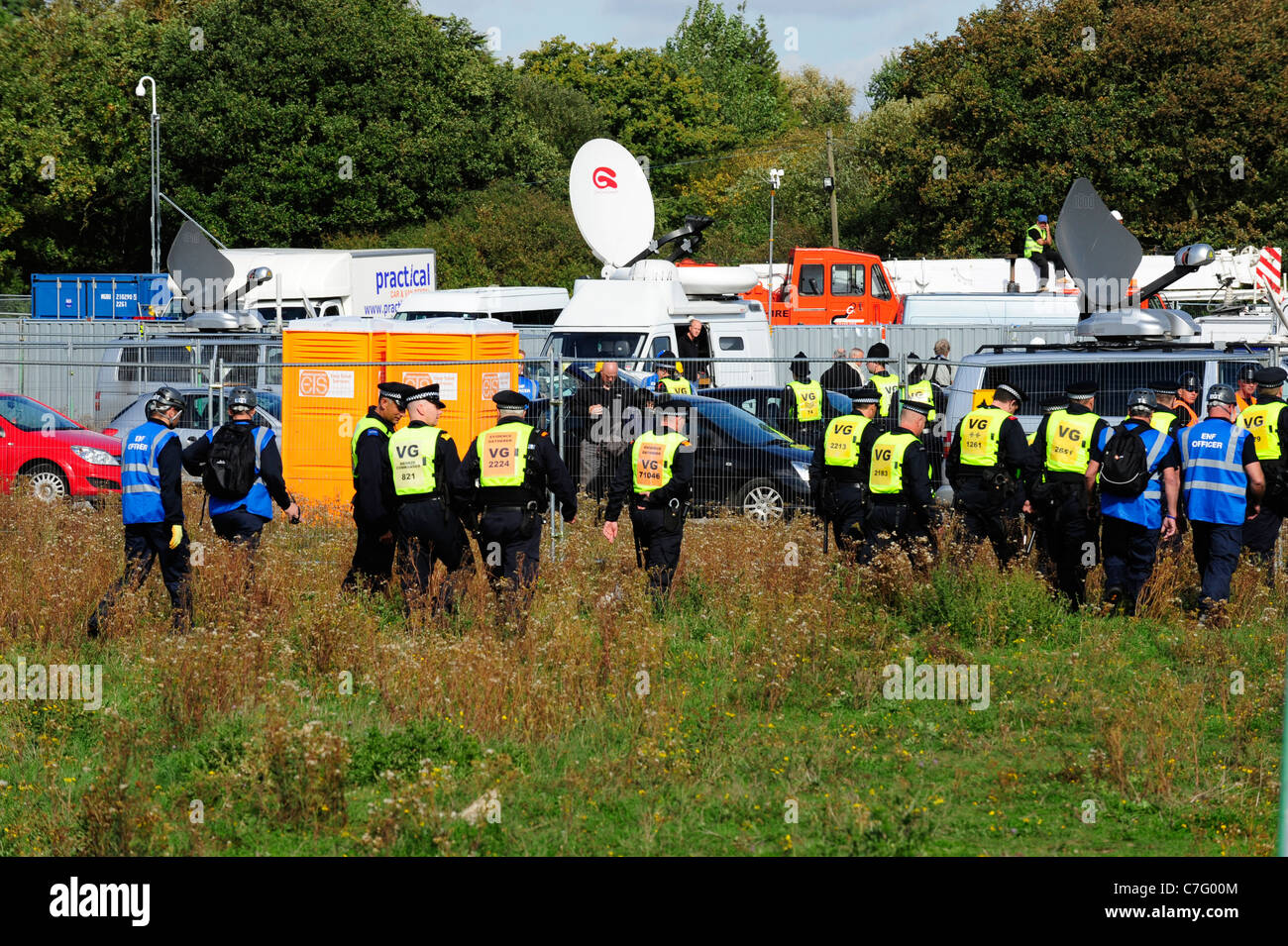 Traveller eviction at Dale Farm, Gypsy, Site, Basildon. Essex, United ...