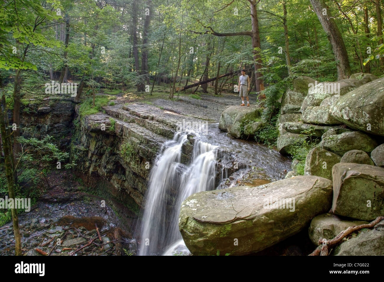Ringing rock park water rocks rock trees recreation hi-res stock ...