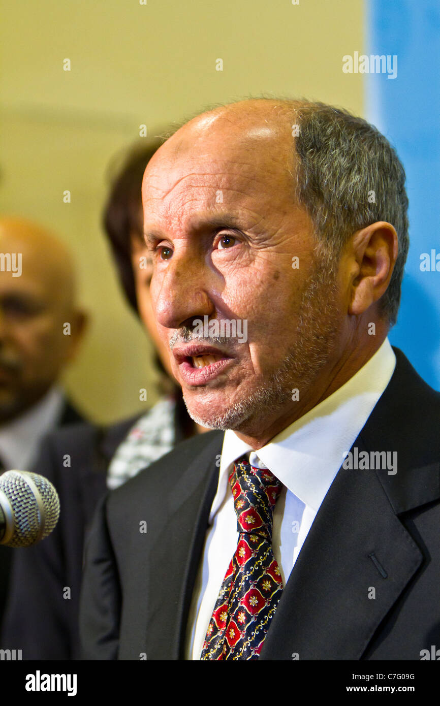 Libya's National Transitional Council's chairman, Mustafa Abdel Jalil ...