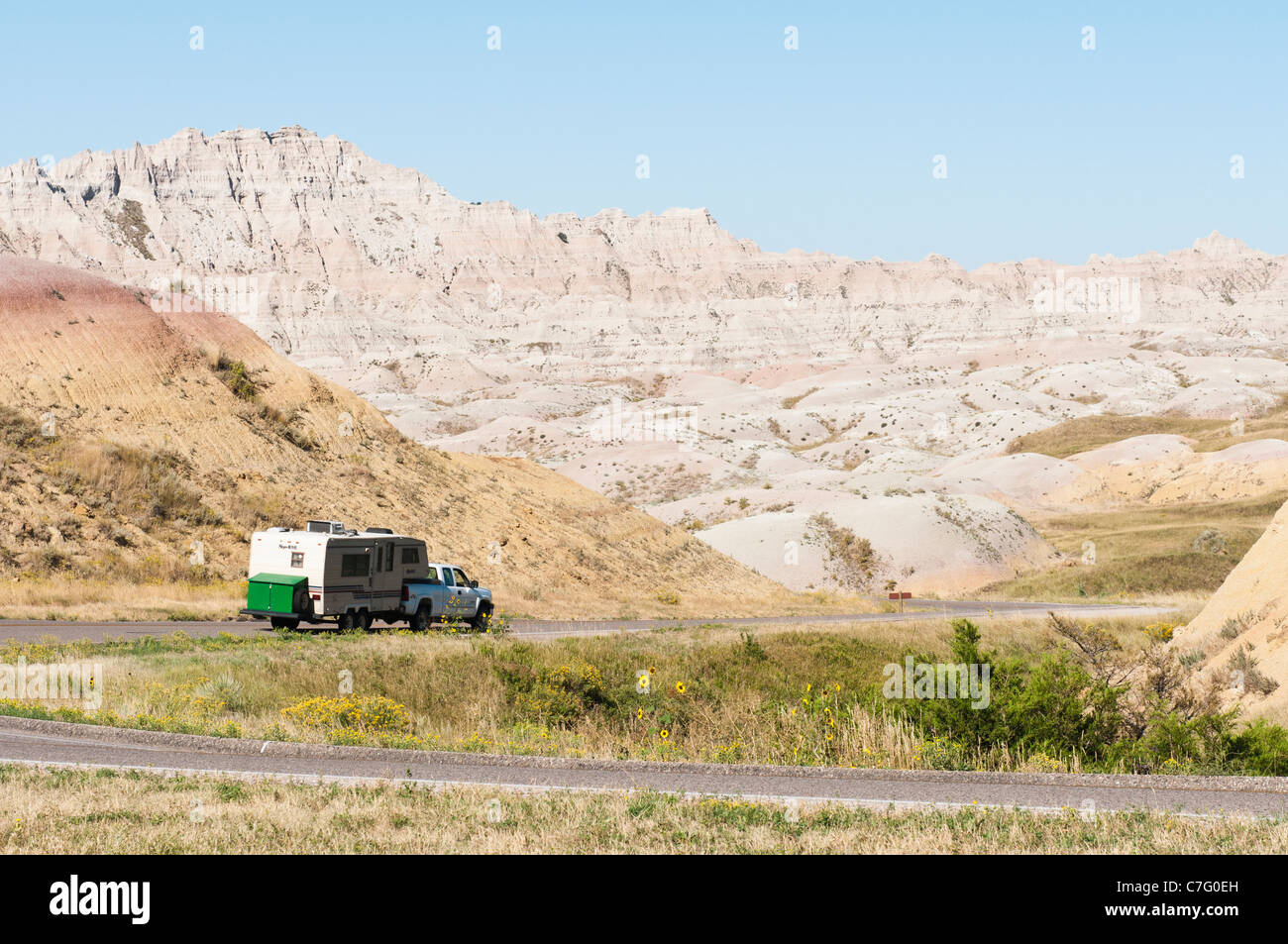 Drive through the badlands hi-res stock photography and images - Alamy