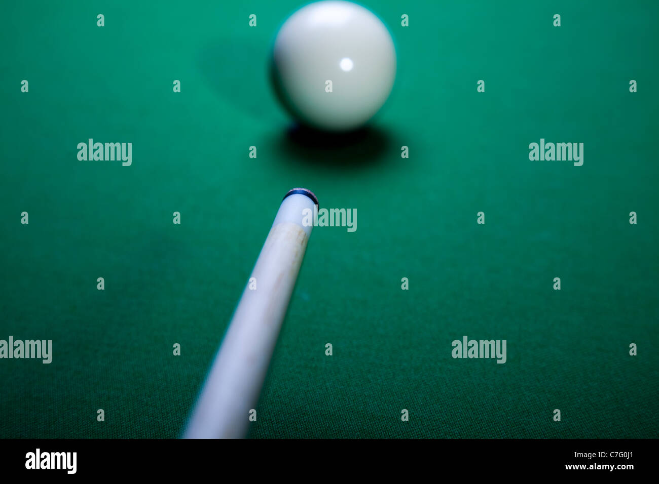 Billiard table and balls Stock Photo - Alamy