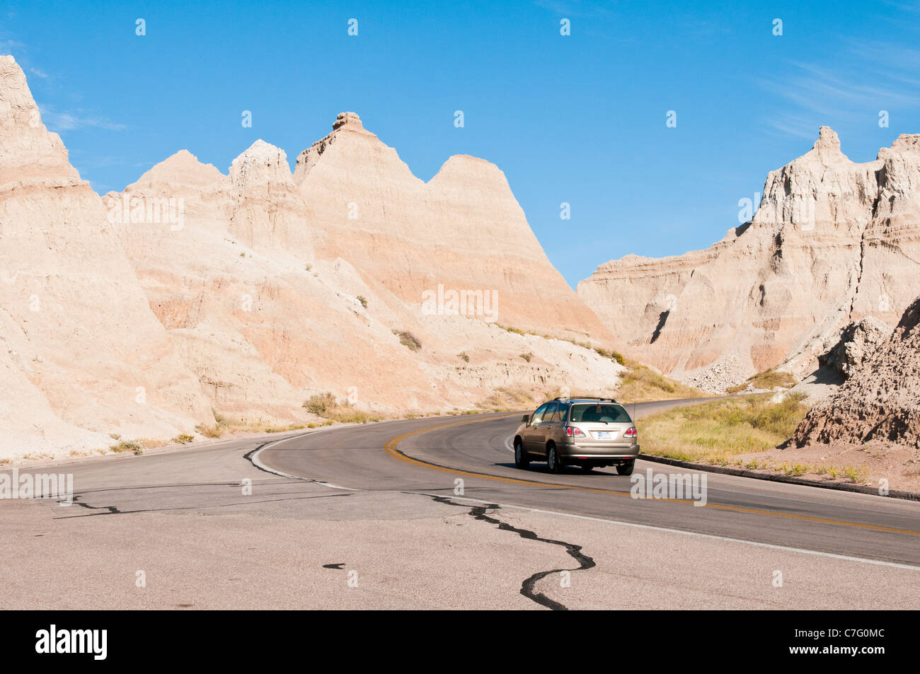 Drive through the badlands hi-res stock photography and images - Alamy