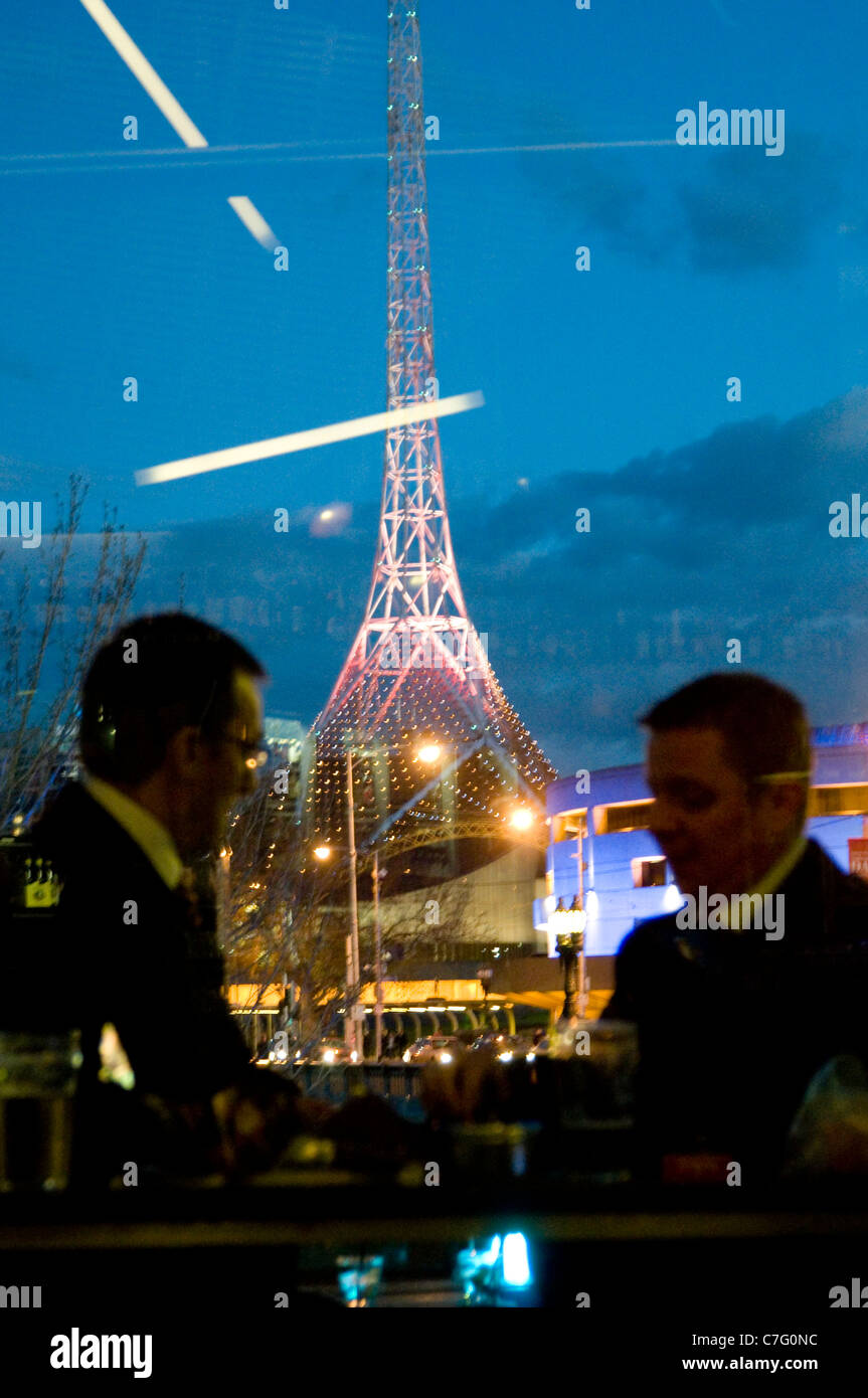 Drinks after work at the Transport Bar, Federation Square, Melbourne ...