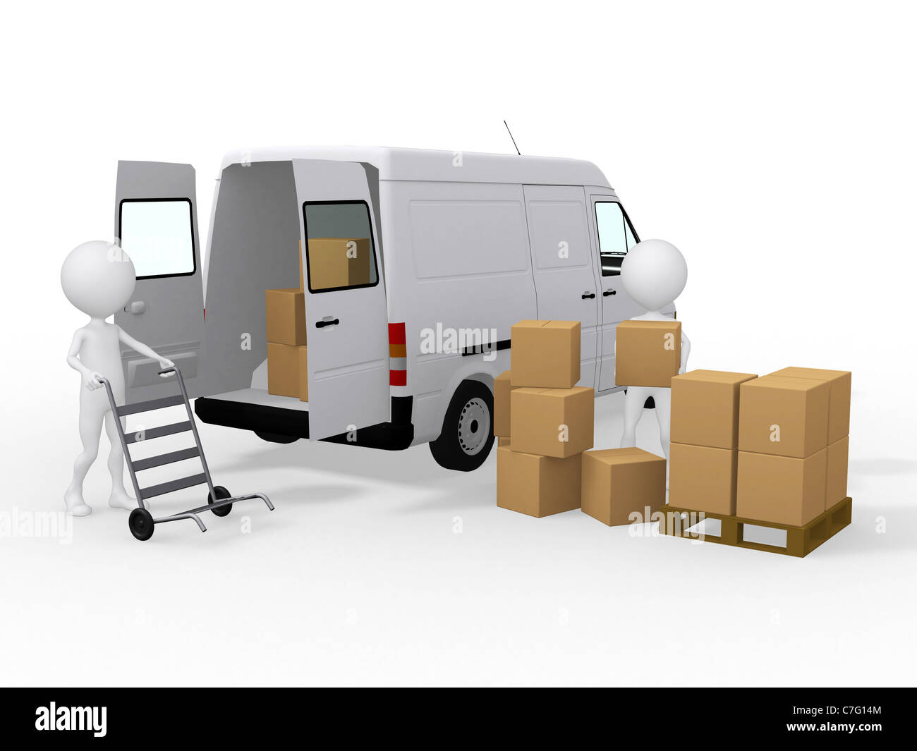 Loading boxes Cut Out Stock Images & Pictures - Alamy