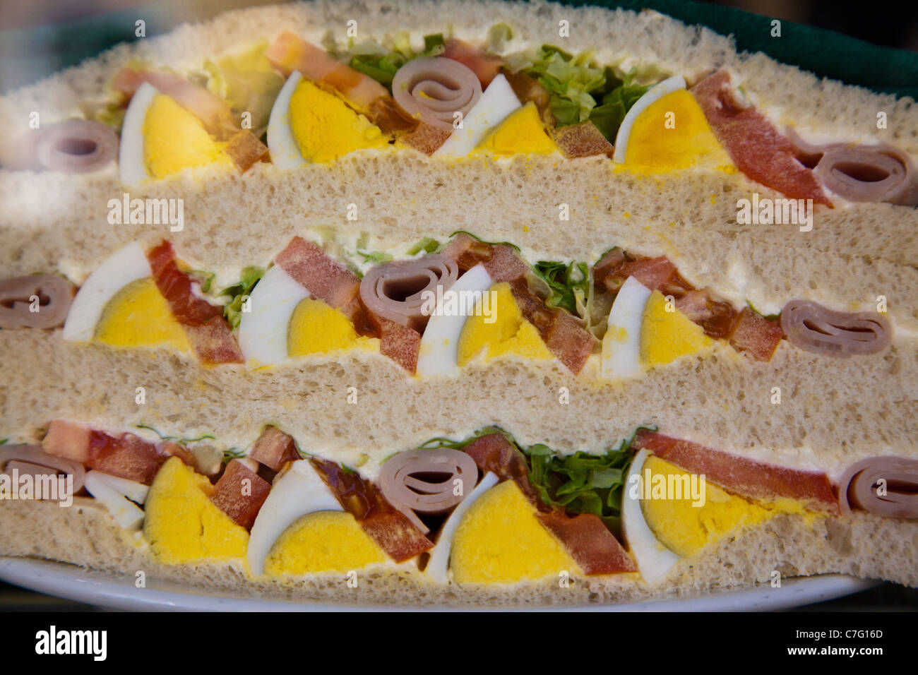 Colourful sandwich on display in Rome Stock Photo - Alamy