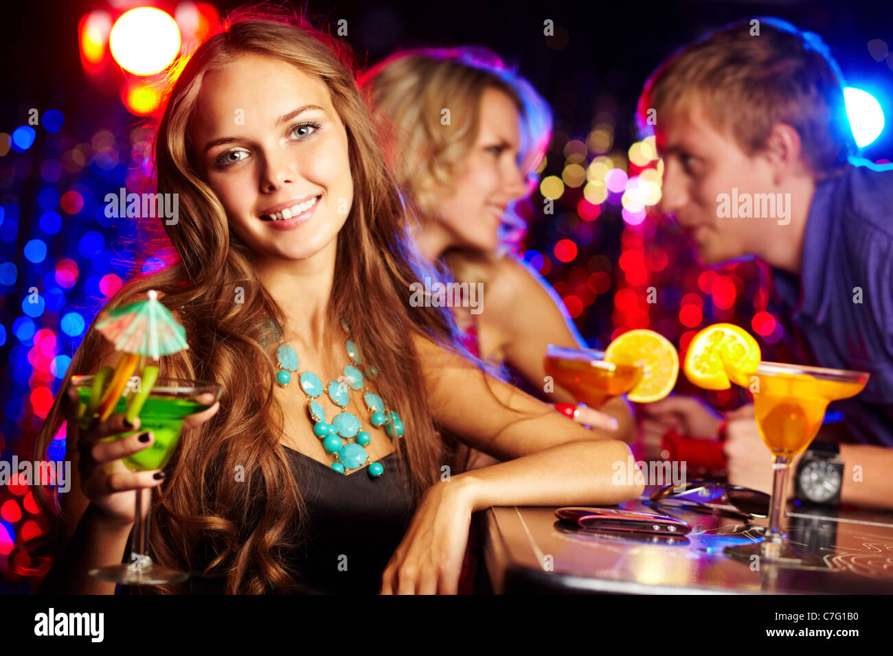 Image gorgeous girl cocktail looking hi-res stock photography and ...