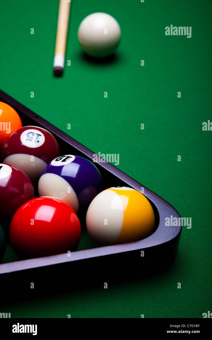 Billiard balls, pool Stock Photo - Alamy