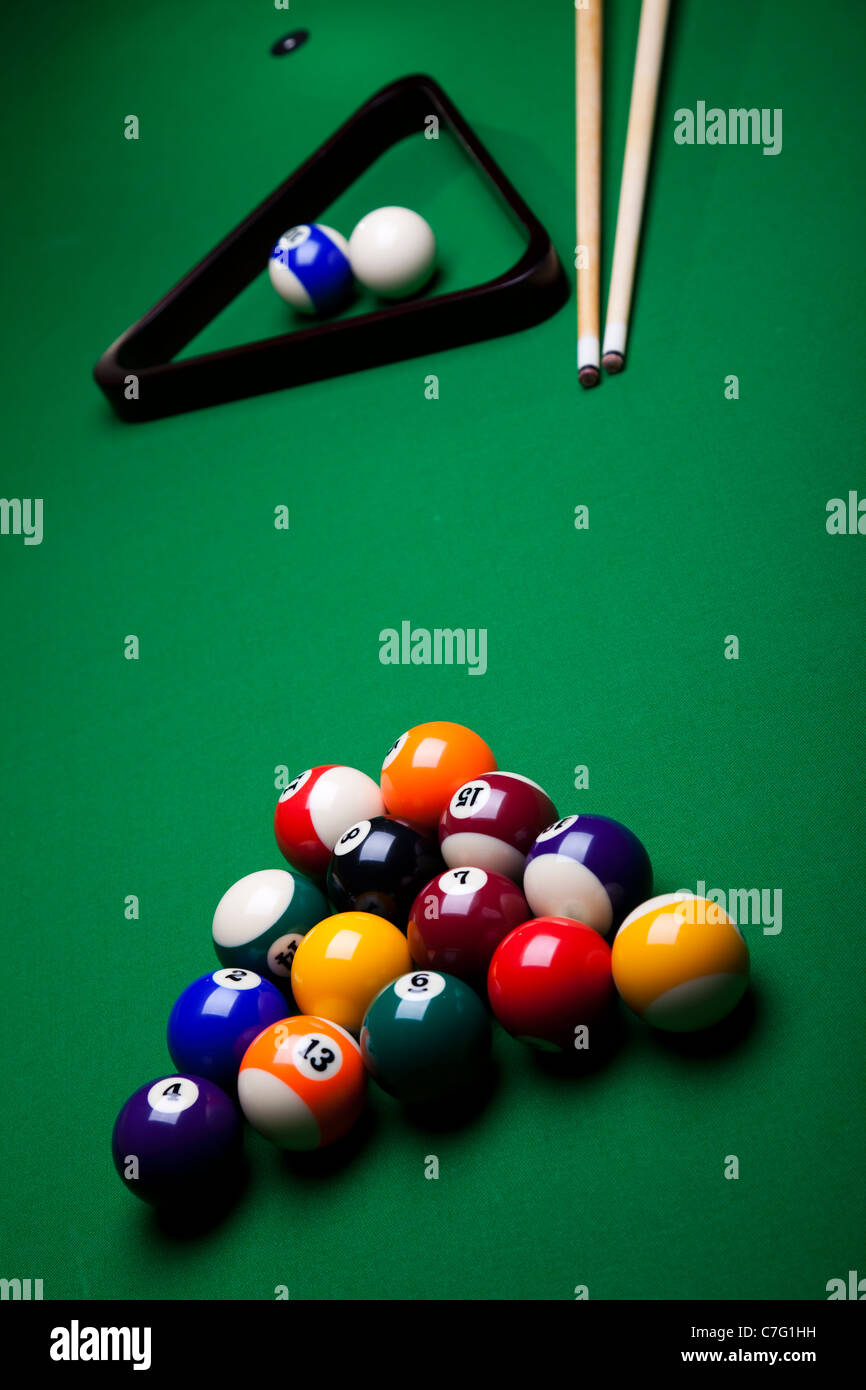 Billiard balls, pool Stock Photo - Alamy
