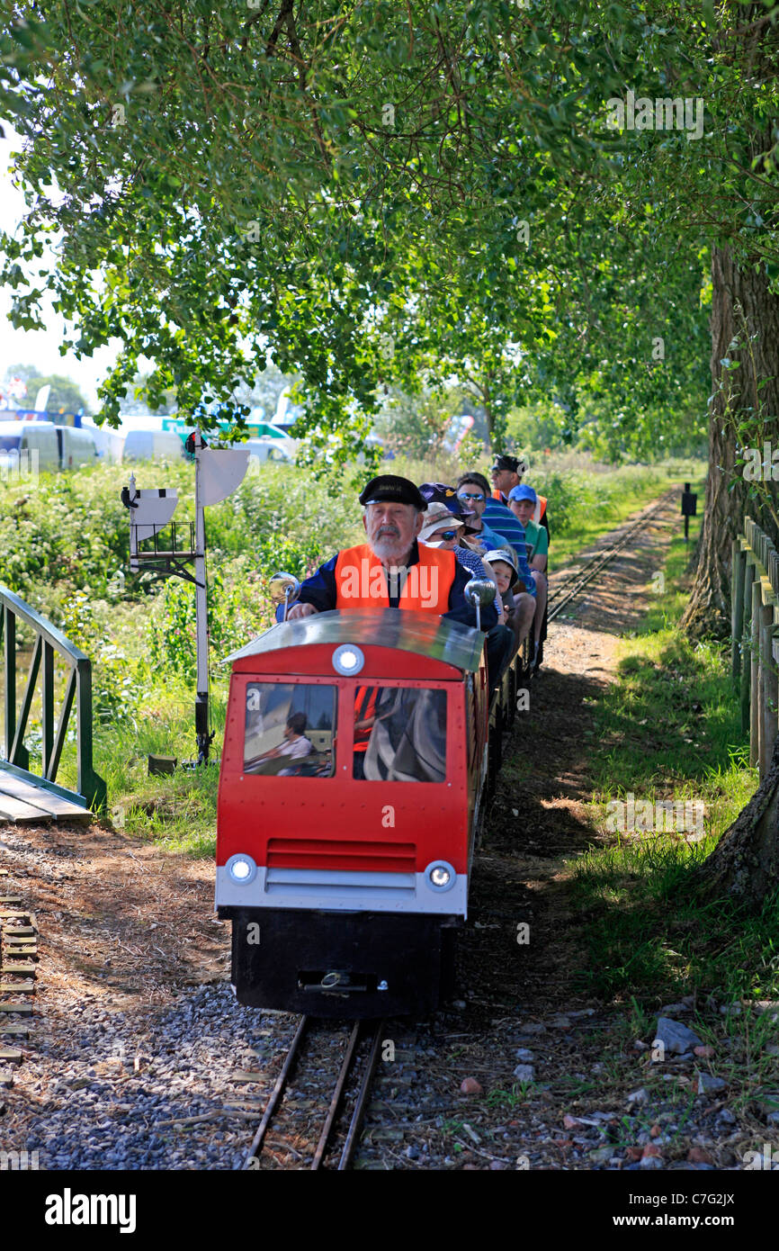 Miniature train ride through Somerset at the Agricultural show Stock ...
