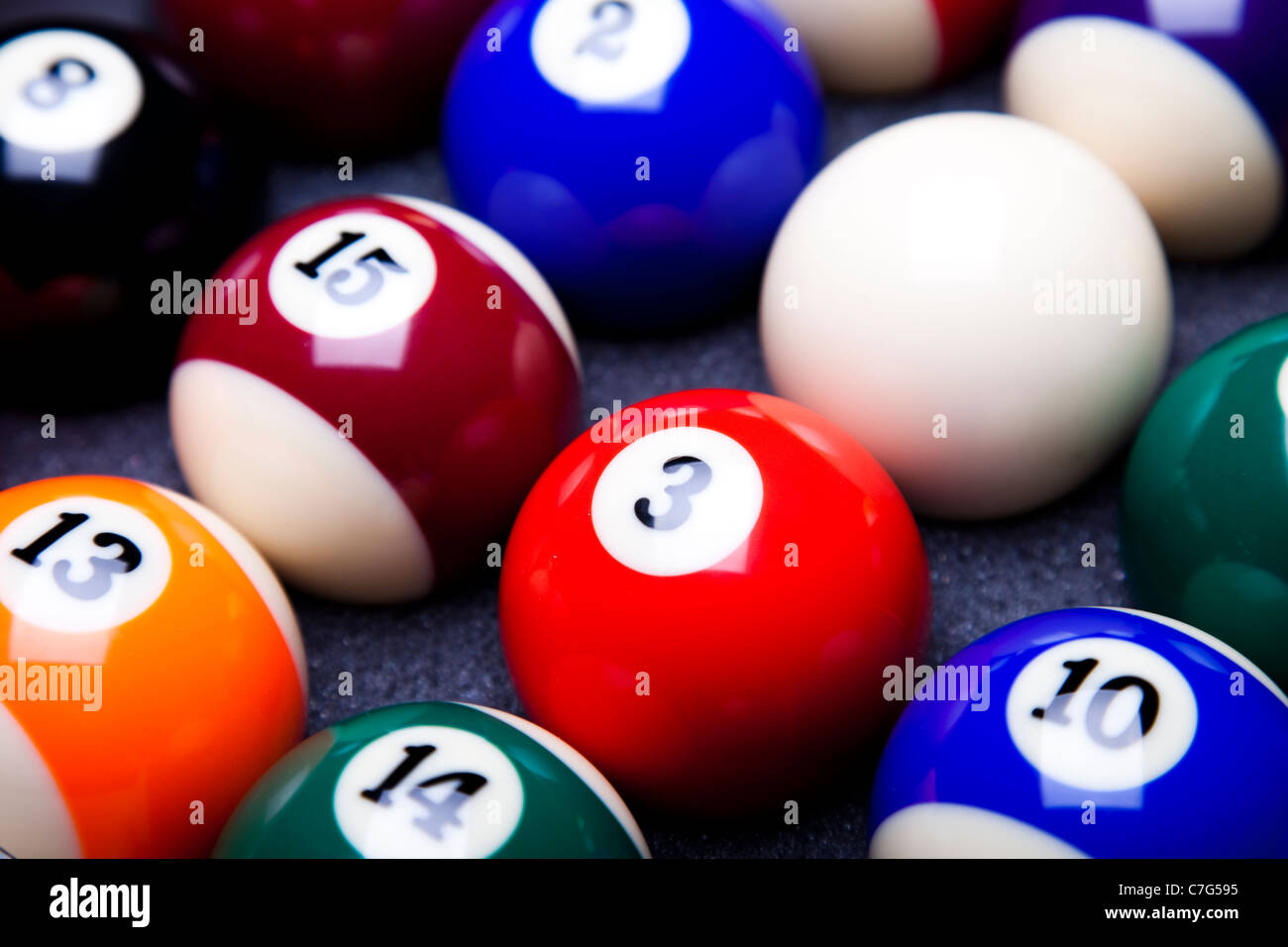 Billiard ball close up Stock Photo - Alamy