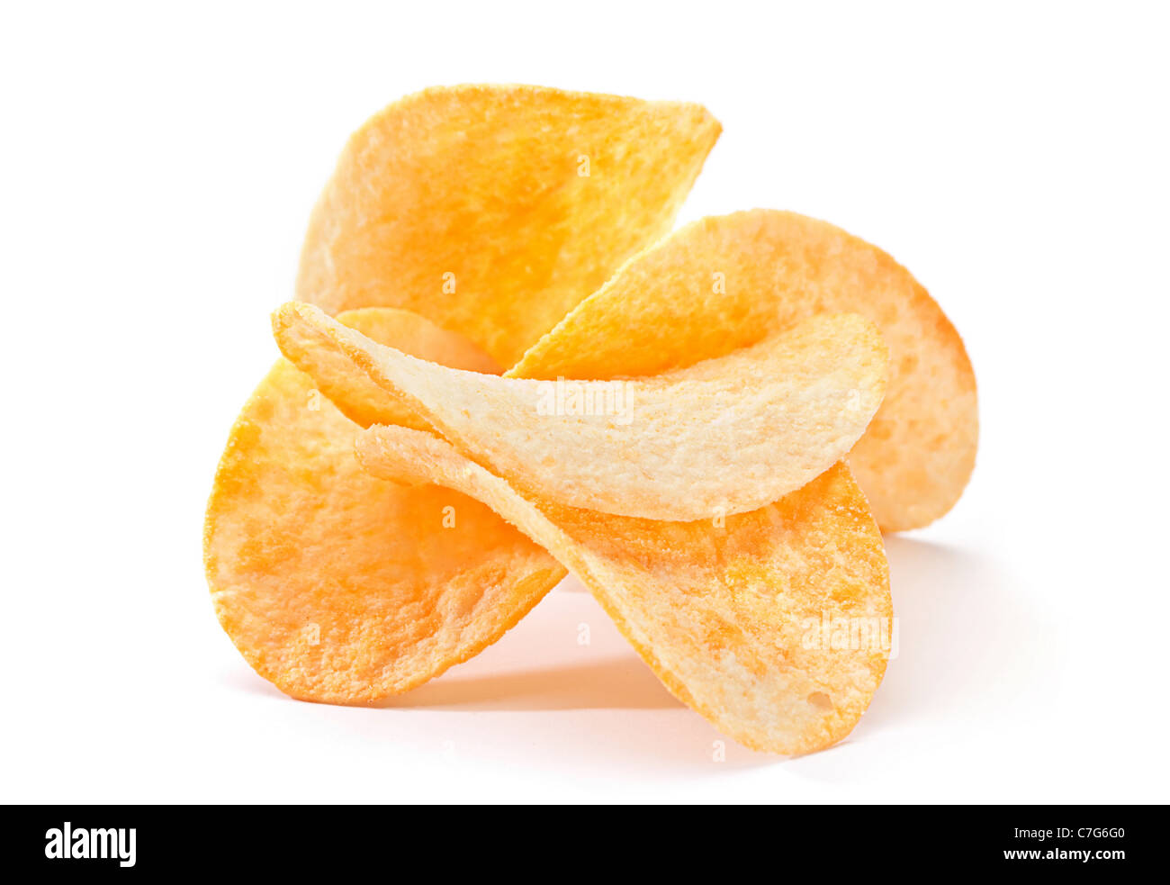 Prepared potato chips snack closeup view Stock Photo - Alamy