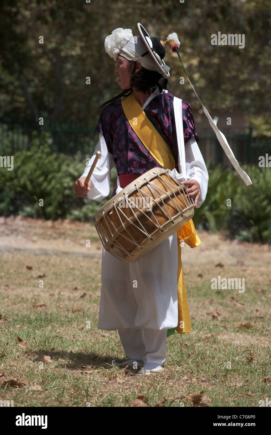 Korean Sangmo traditional hat dance, Australia Stock Photo - Alamy