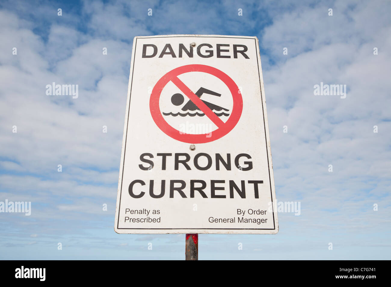 Danger strong current sign hi-res stock photography and images - Alamy