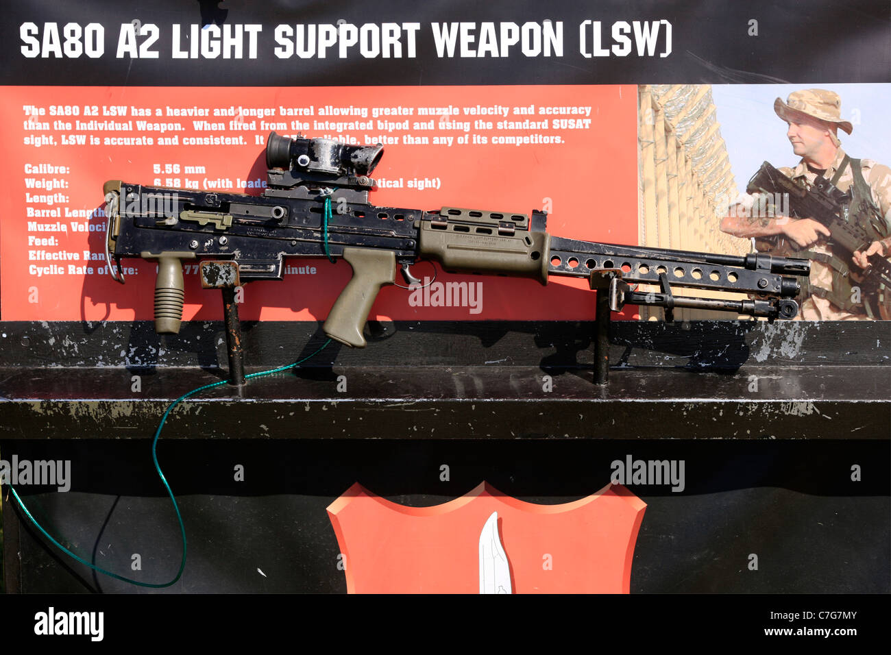 British Army SA80 Light Machine gun Stock Photo - Alamy