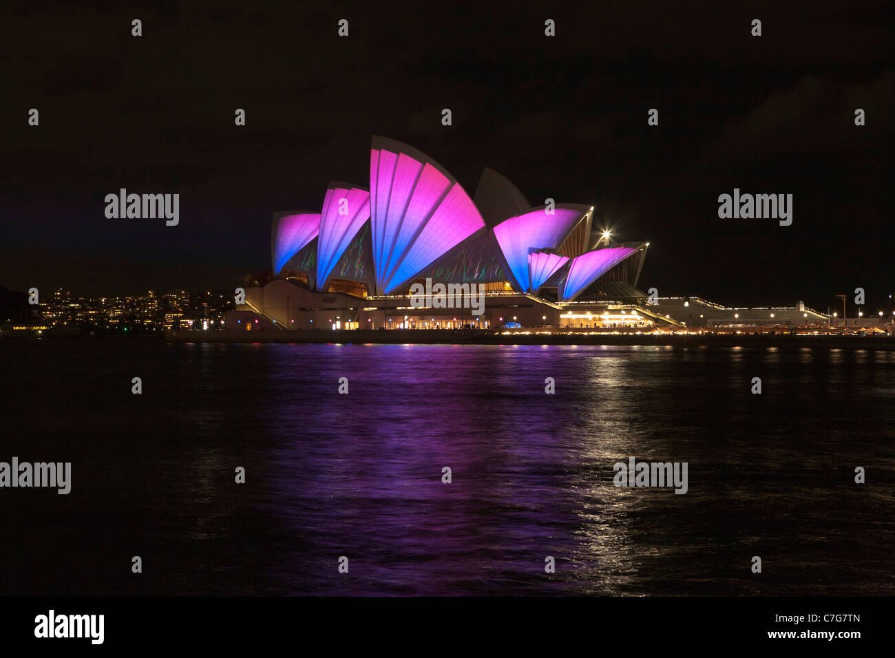 Sydney harbour Light sculpture installation, Australia Stock Photo - Alamy