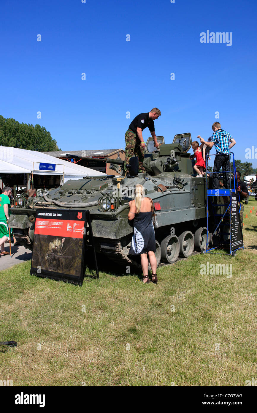 A British Army Warrior Armoured Fighting Vehicle on display at a ...