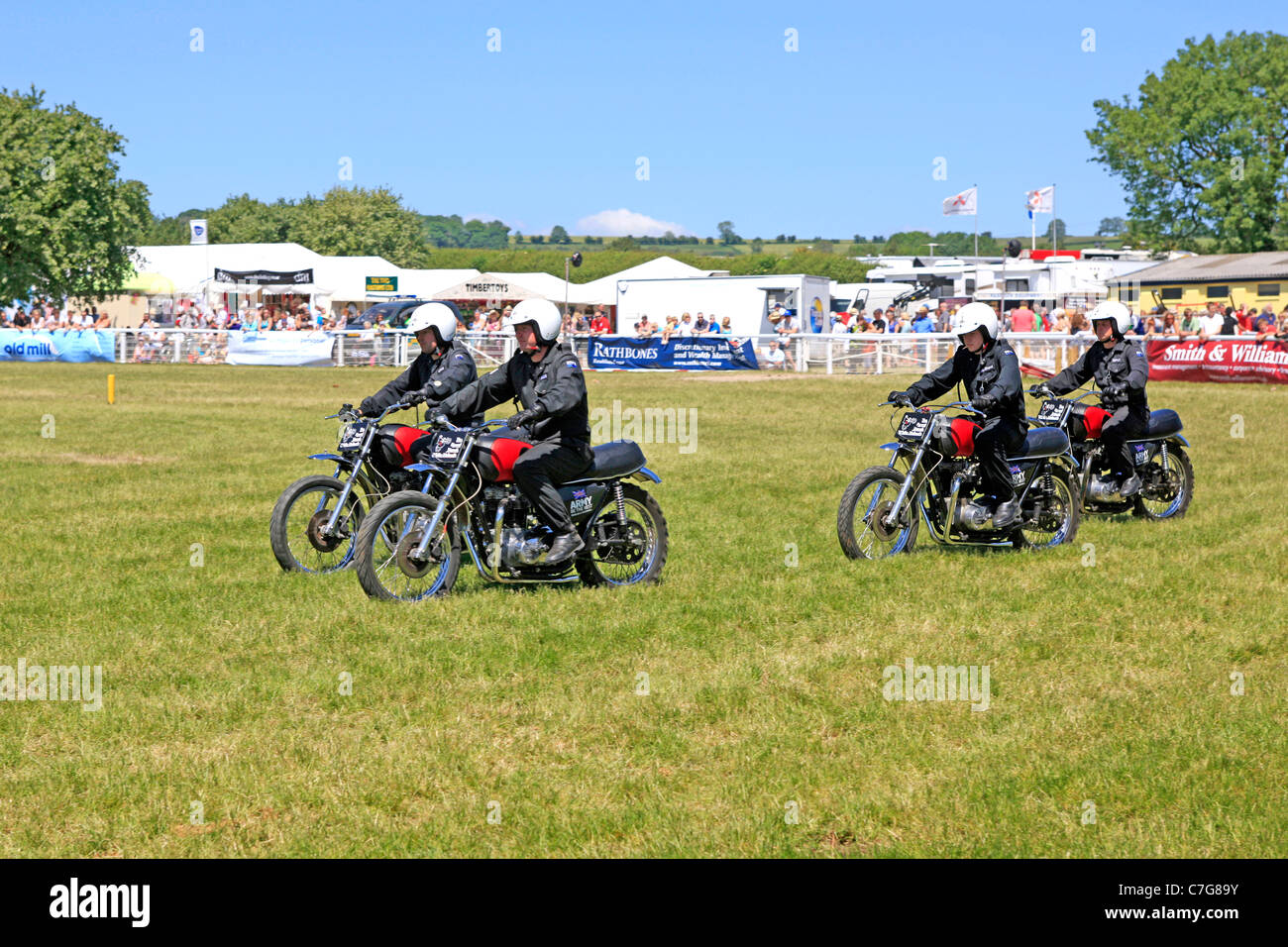 Royal Corp of Signals Motorcycle Display Team at the Bath & West show ...