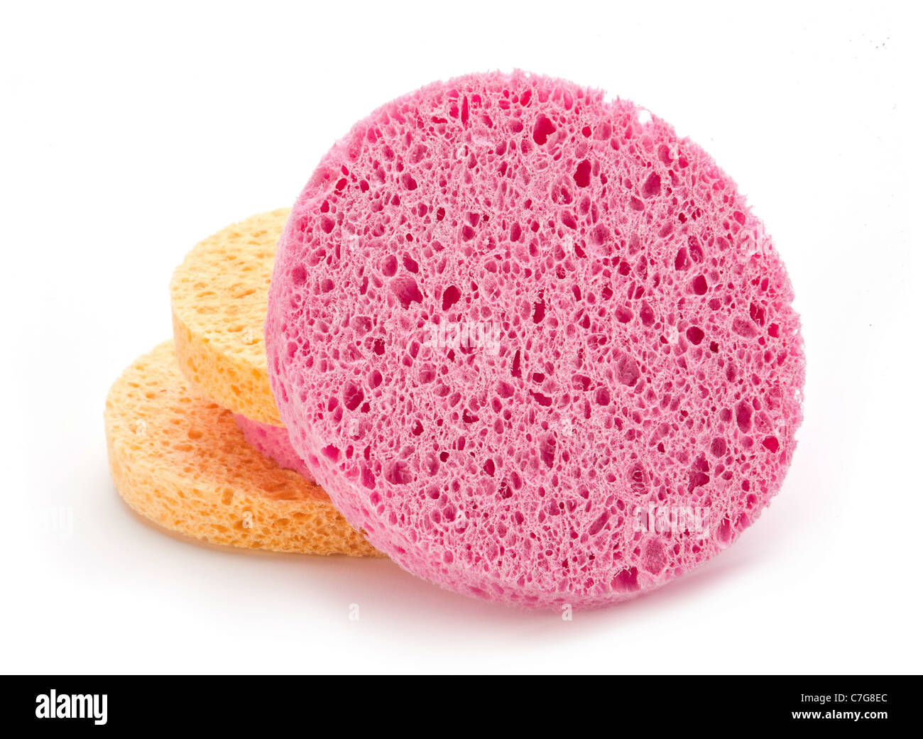 Sponge clean for face isolated on white background Stock Photo - Alamy