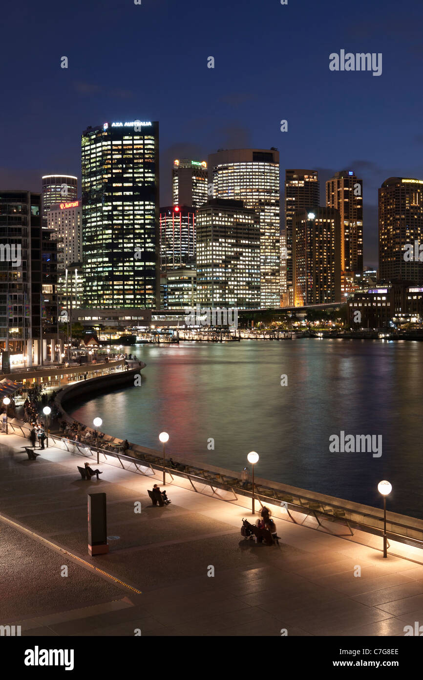 Circular Quay East sunset from the Opera House,Sydney, Australia Stock ...