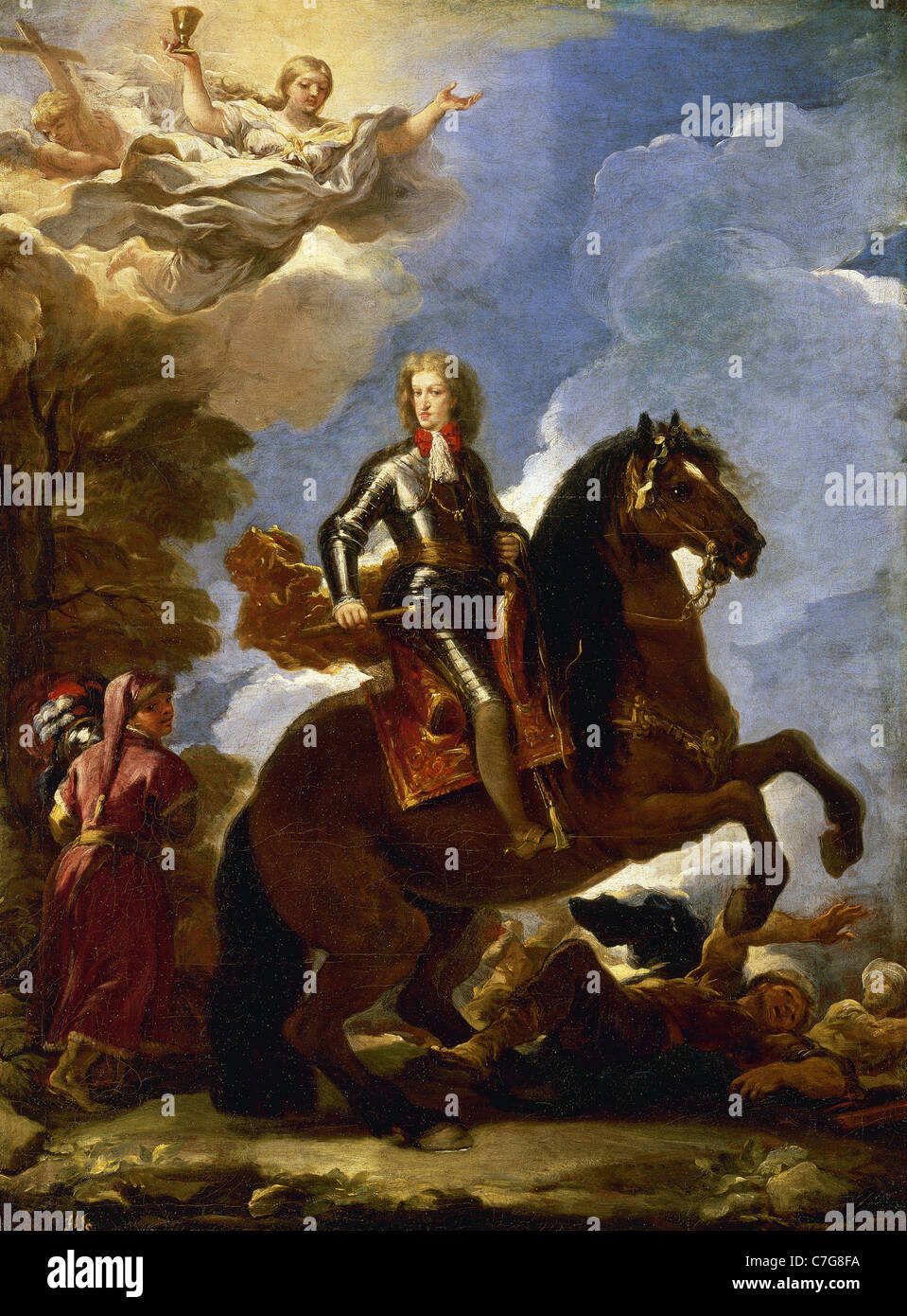 Charles II (1661-1700). King of Spain. Charles II on horseback ...