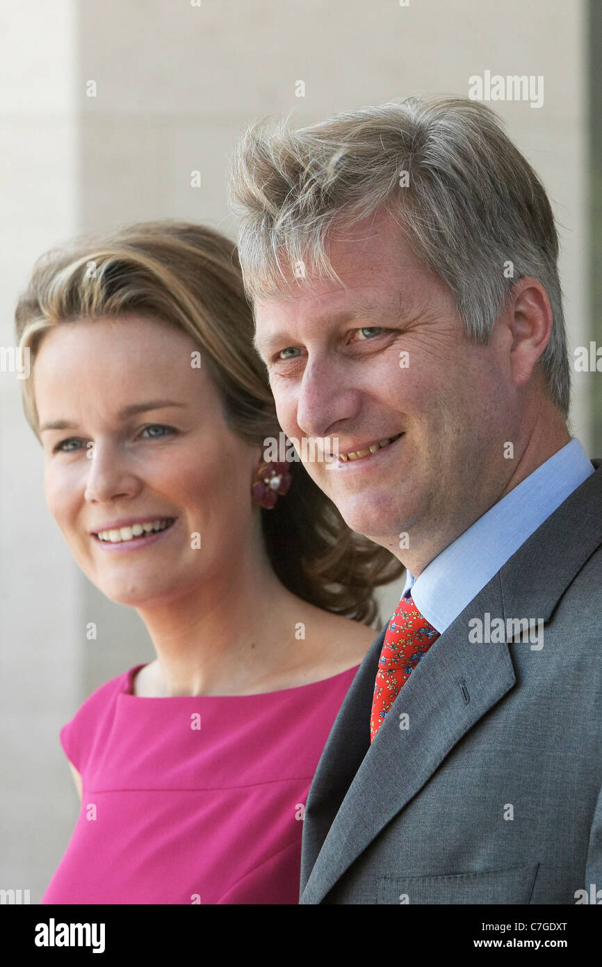 King philippe queen mathilde portrait hi-res stock photography and ...