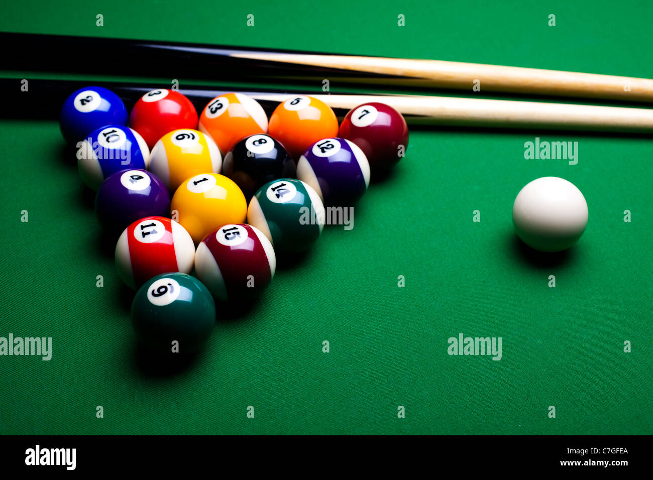 Billiard balls, pool Stock Photo - Alamy