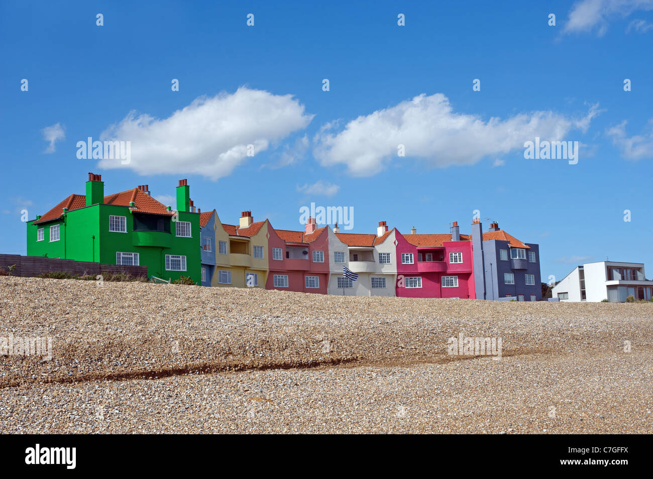 Seaside properties, UK Stock Photo - Alamy