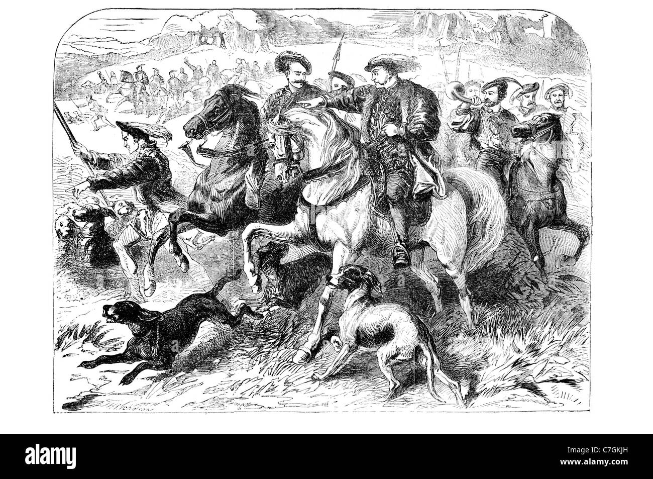 Henry viii hunting deer hi-res stock photography and images - Alamy