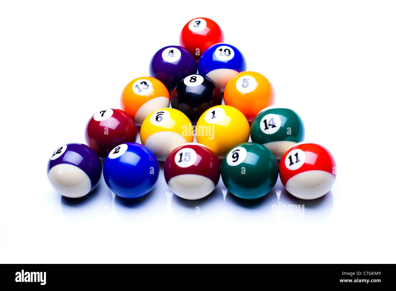 Pool table balls set Cut Out Stock Images & Pictures - Alamy
