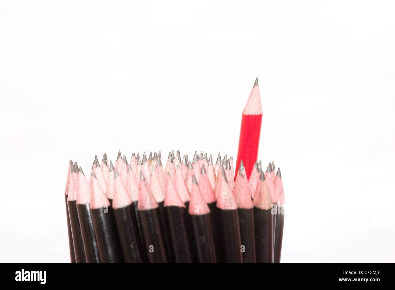 leadership concept with color pencils Stock Photo - Alamy