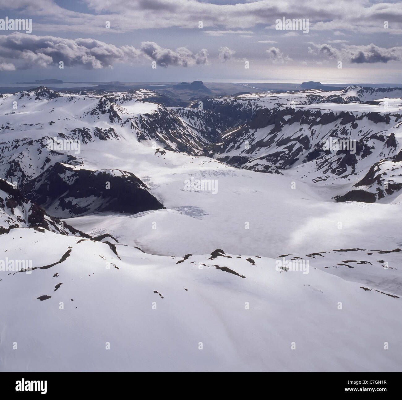 Katla Volcano under Myrdalsjokull Ice Cap, Iceland Stock Photo - Alamy