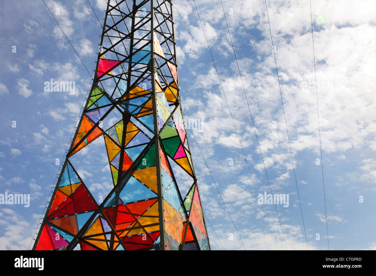 Pylon, for high-voltage power lines. Part of an art project, created by ...