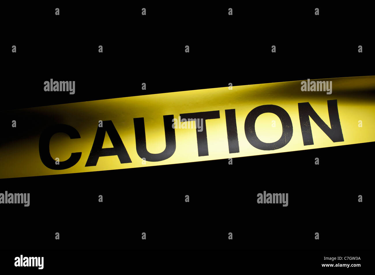 Detail of CAUTION cordon tape Stock Photo - Alamy