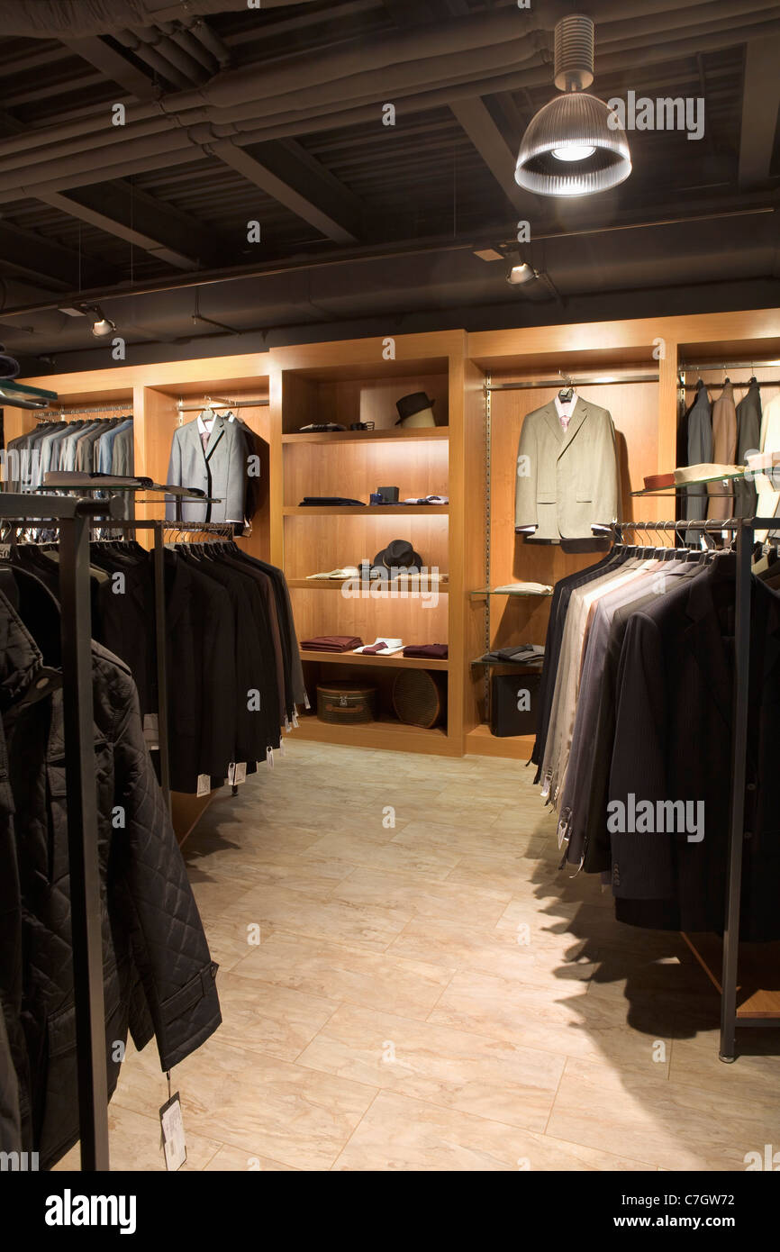 Racks of suits in a menswear store Stock Photo - Alamy