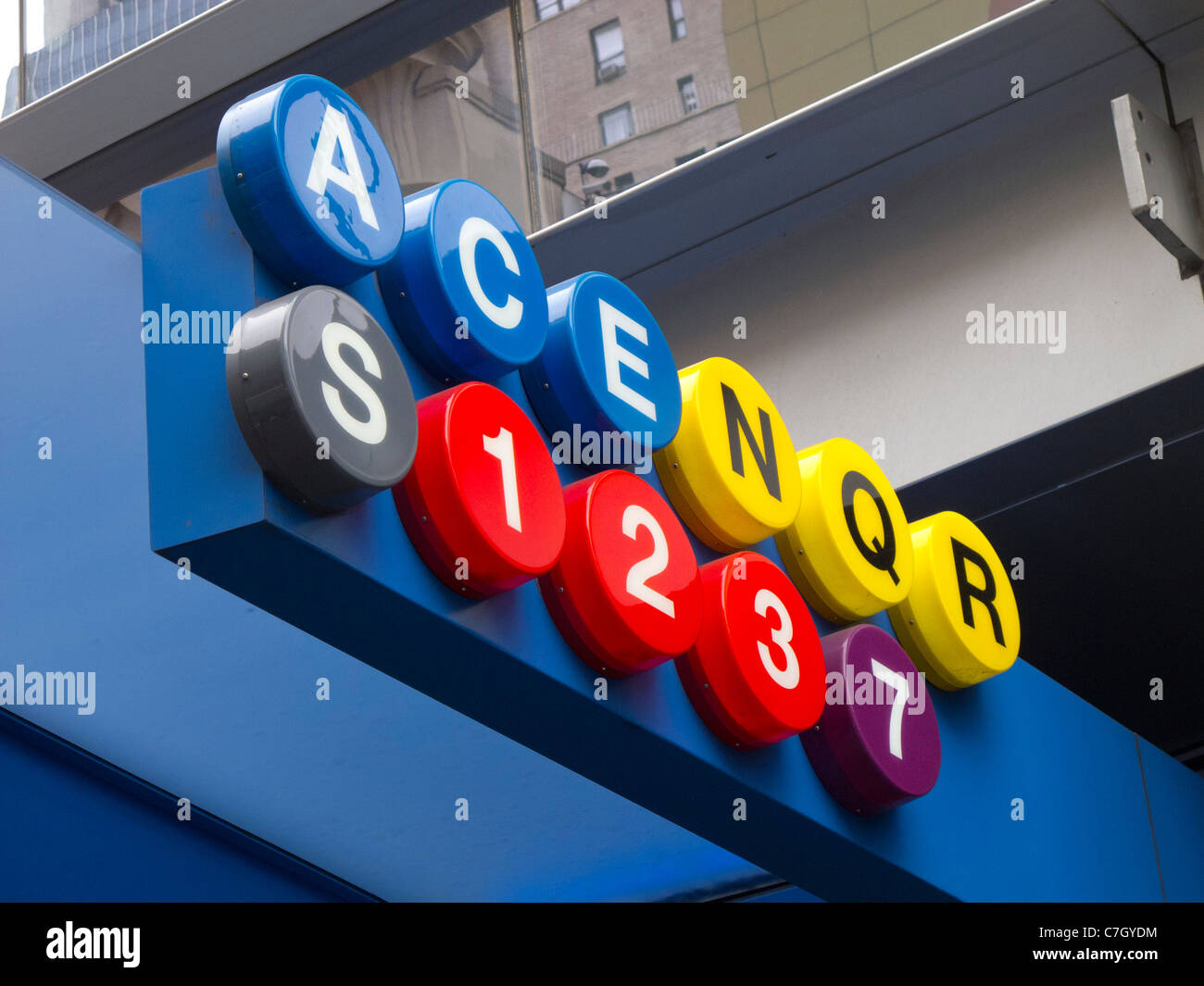 Times Square subway sign Stock Photo - Alamy