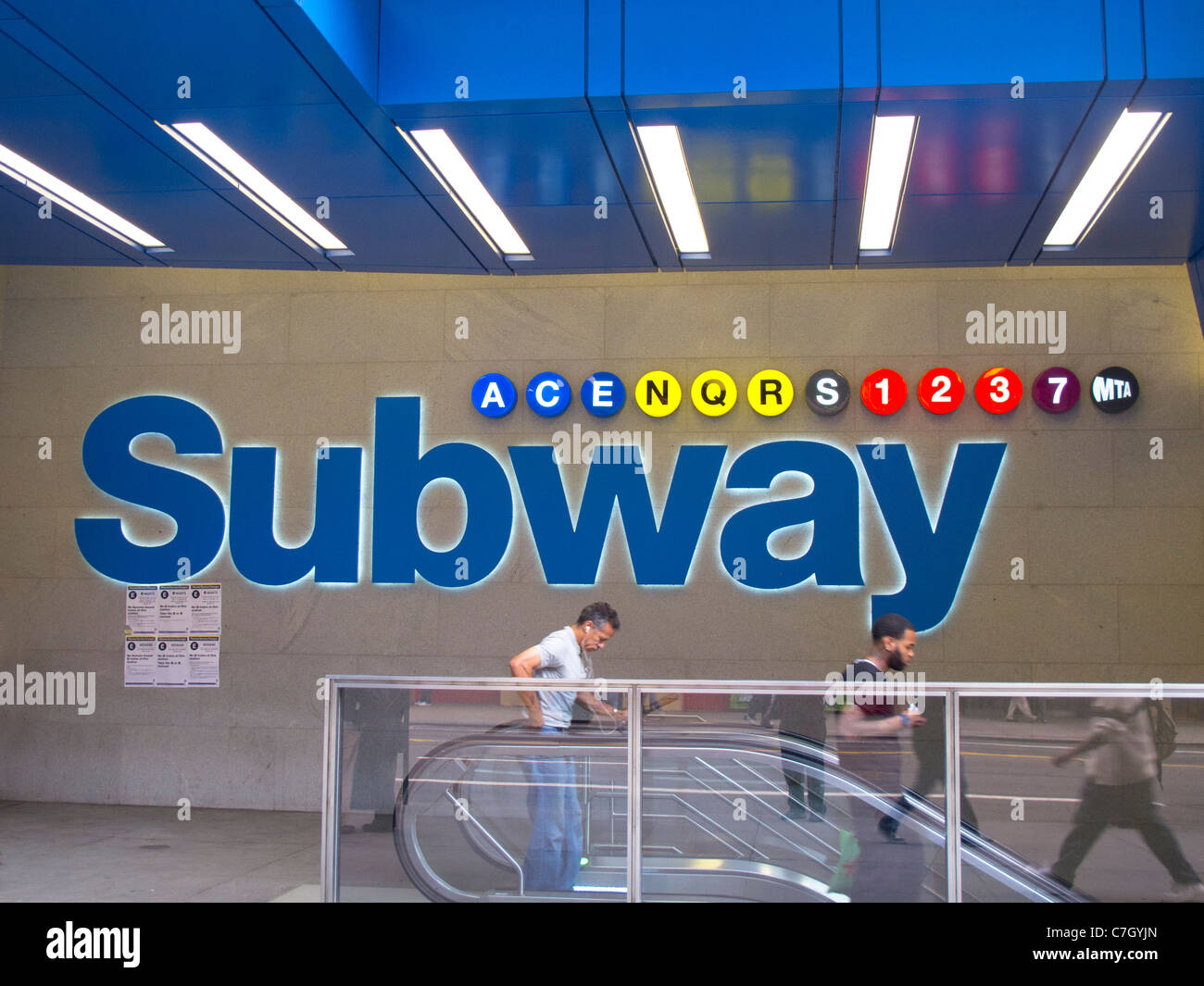 Times Square subway sign Stock Photo - Alamy