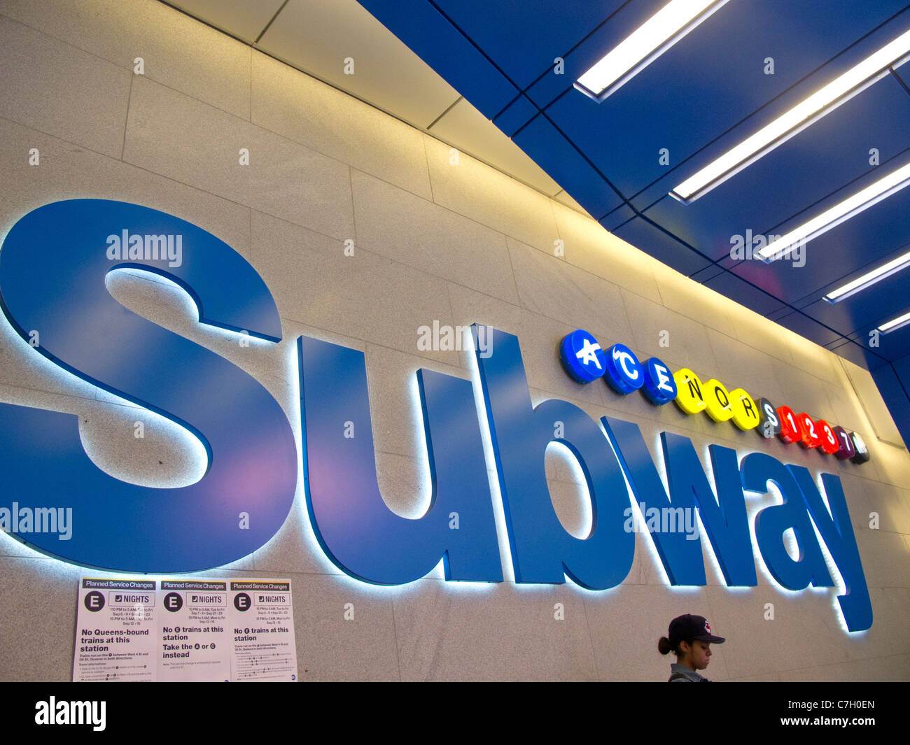 Times Square subway sign Stock Photo - Alamy