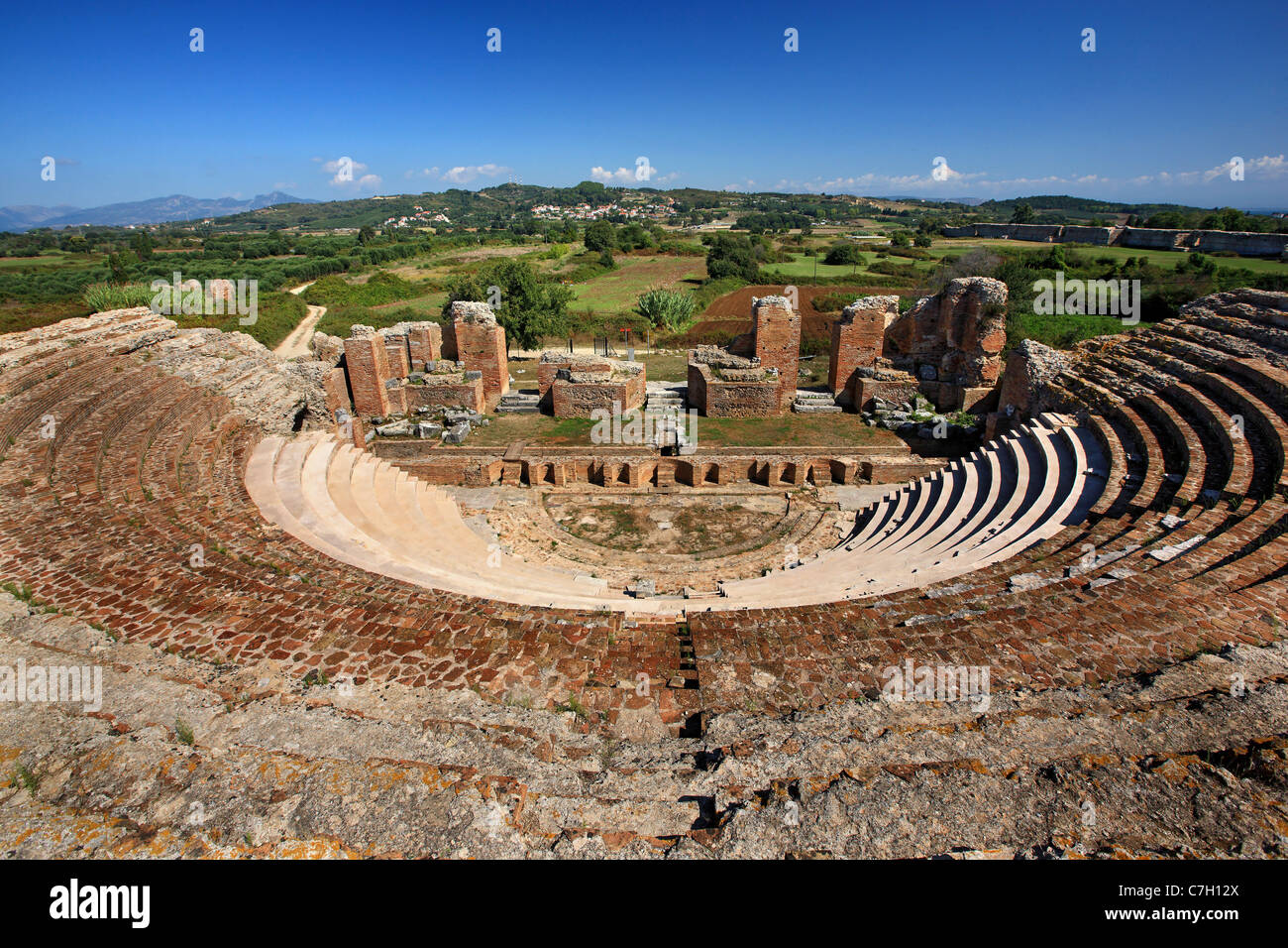 The Roman Odeon of Ancient Nikopolis (probably the largest Stock Photo ...