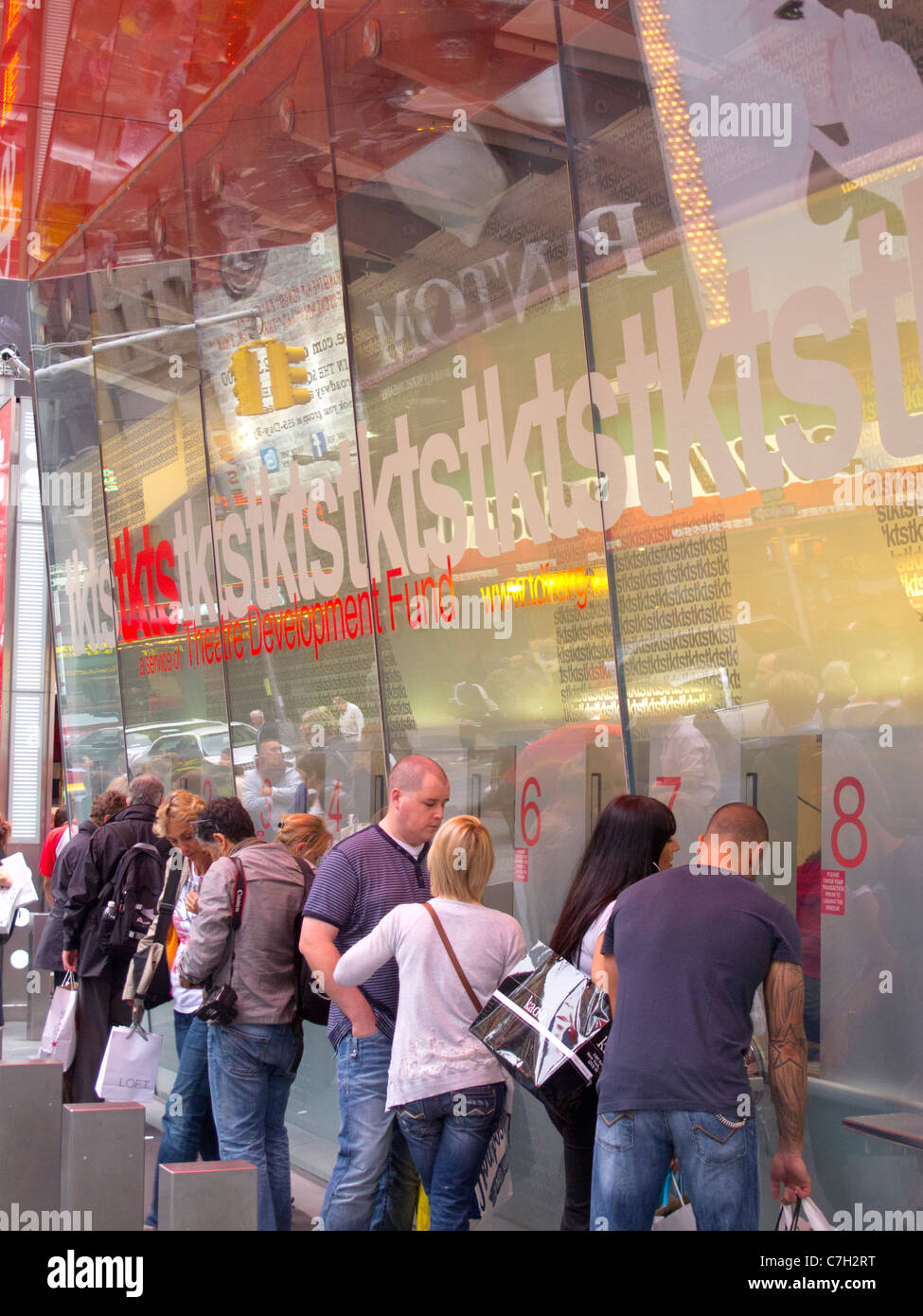 Times square tkts booth stairs hi-res stock photography and images - Alamy