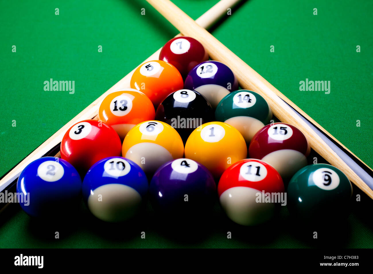 Billiard balls, pool Stock Photo - Alamy