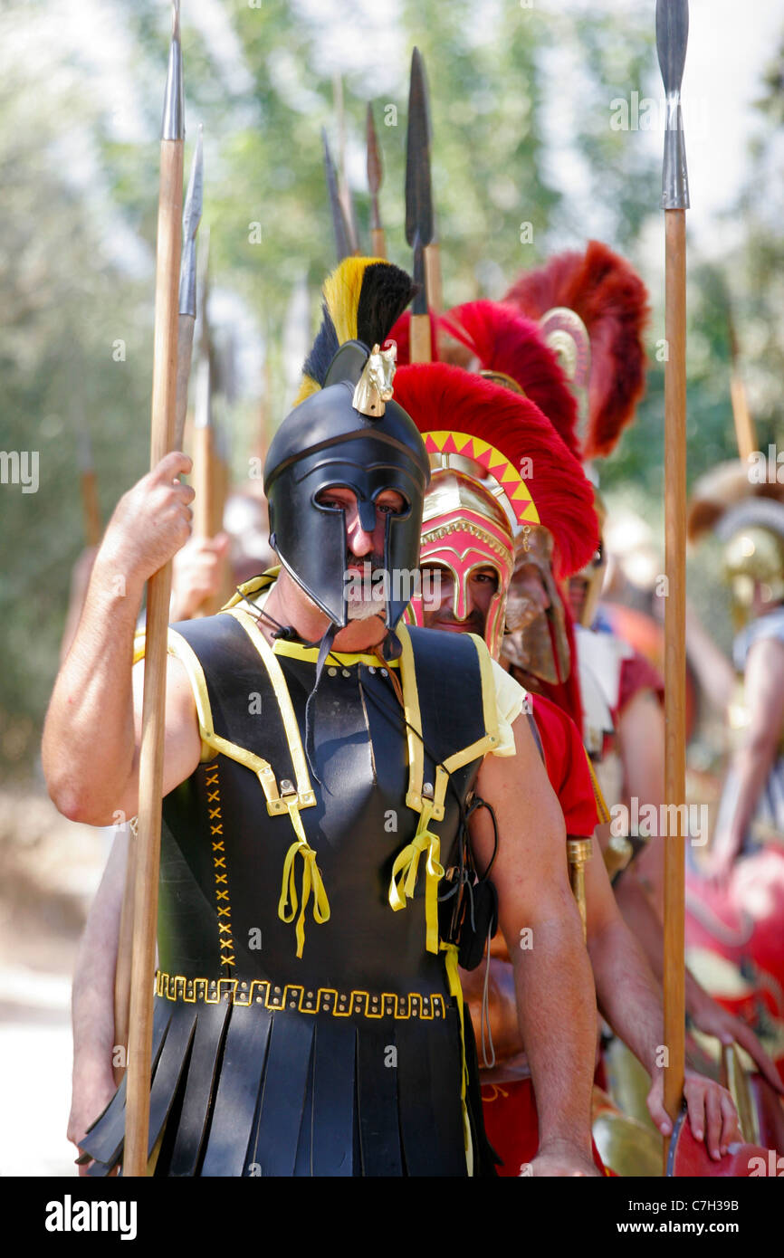 Reenactment the Battle of Marathon in Greece Stock Photo - Alamy