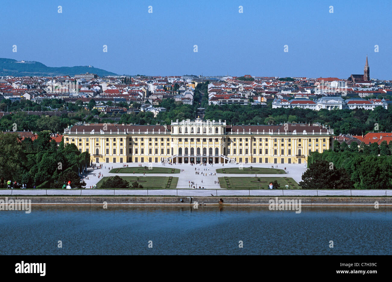 Vienna aerial palace hi-res stock photography and images - Alamy