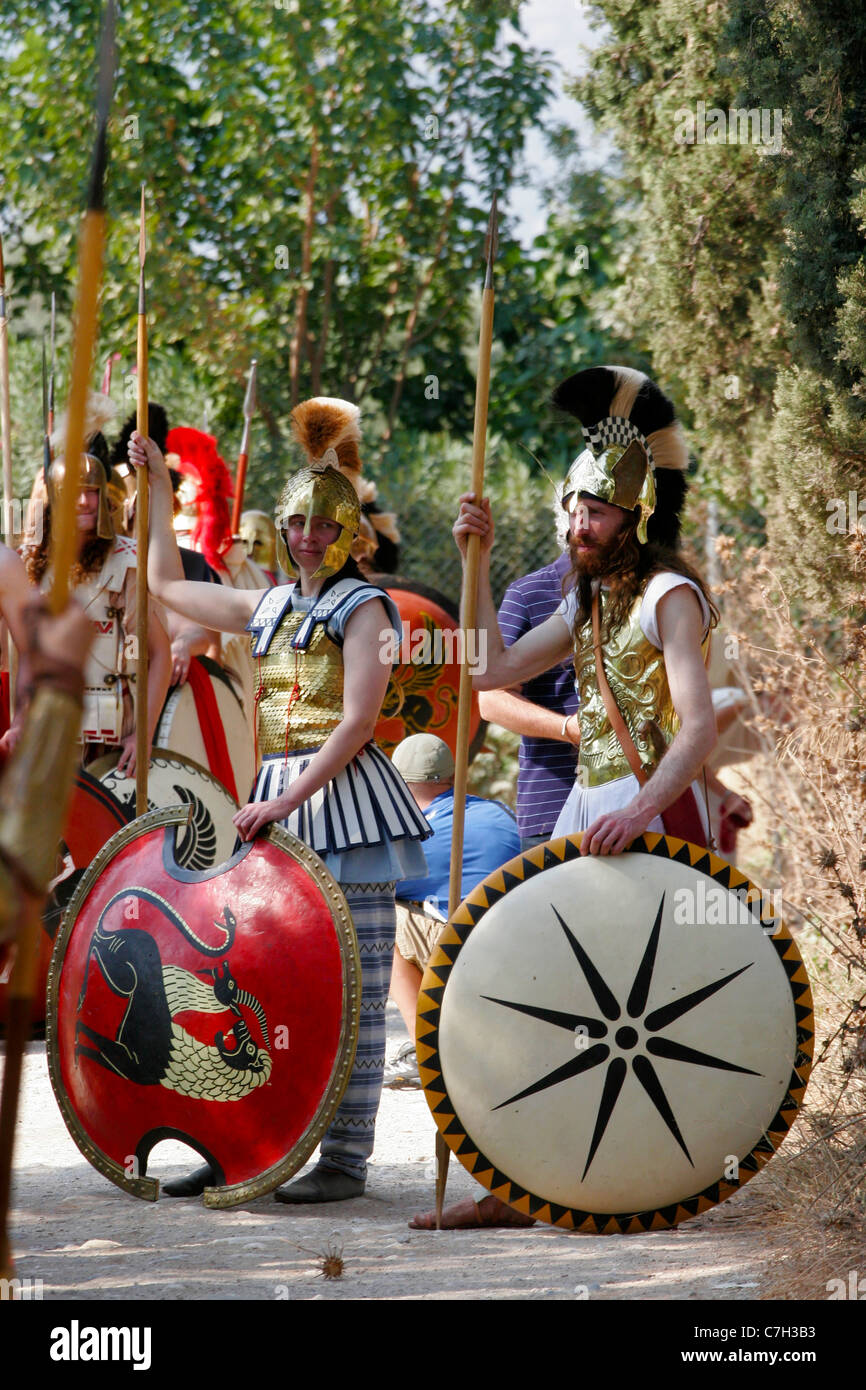 Reenactment the Battle of Marathon in Greece Stock Photo - Alamy