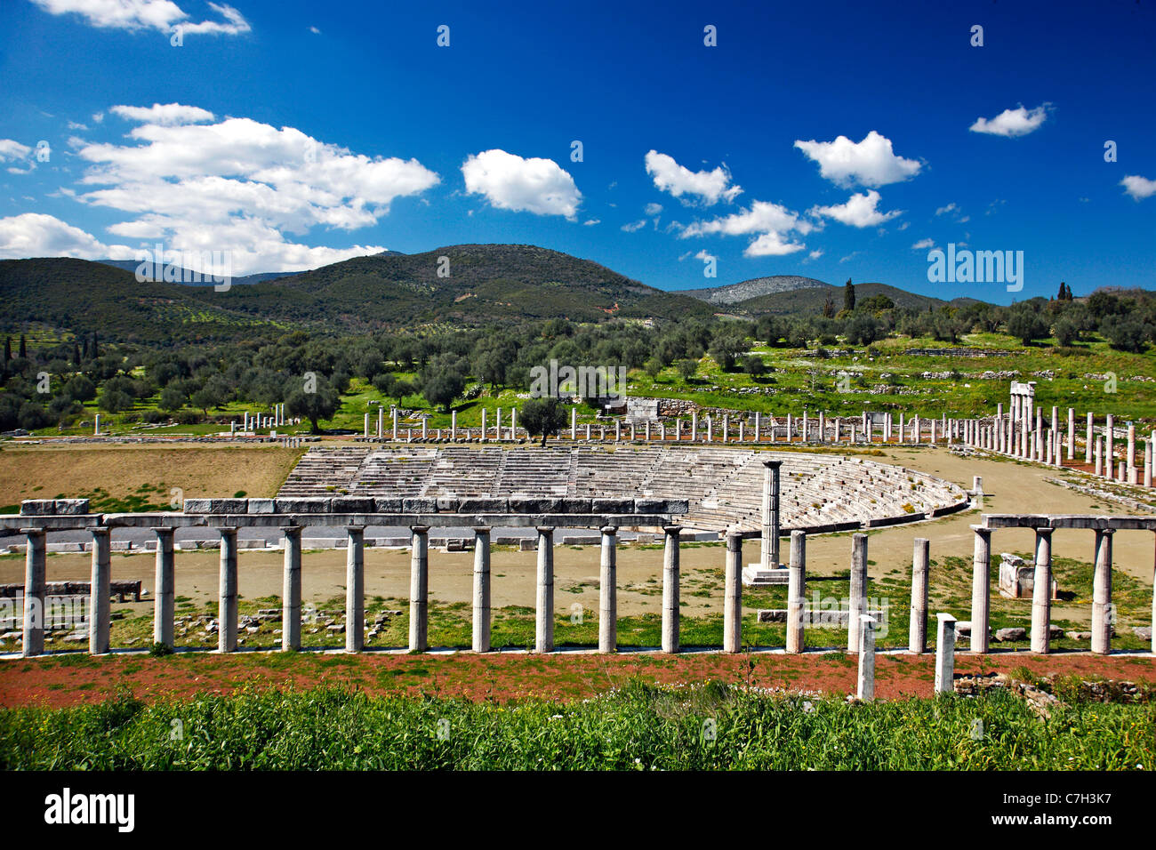 The Stadium in the archaeological site of Messene (or "Messini ...